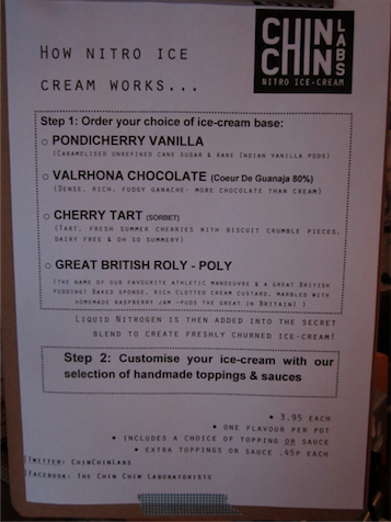 Chin Chin Laboratists, Nitro Ice-Cream Parlour, Camden - Thoroughly ...
